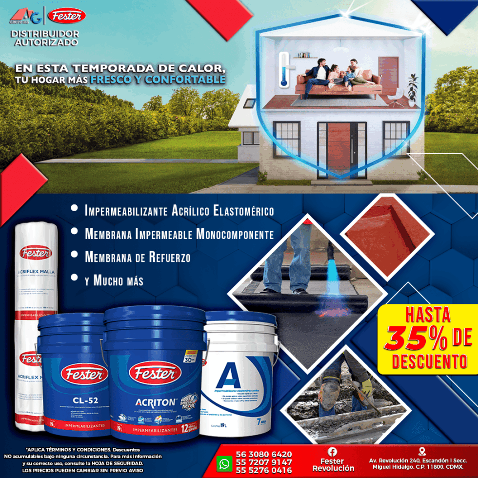 Fester Impermeabilizantes Mayoreo | Descuentos al 56 3080 6420